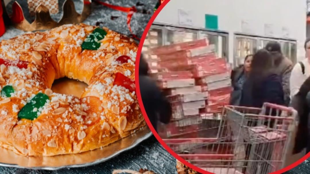 Clientes de Costco le quitan roscas de reyes a revendedora en plena tienda Clientes de Costco le quitan roscas de reyes a revendedora en plena tienda